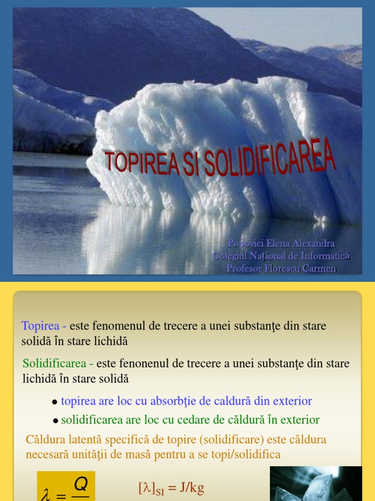 Topirea Si Solidificarea | PDF