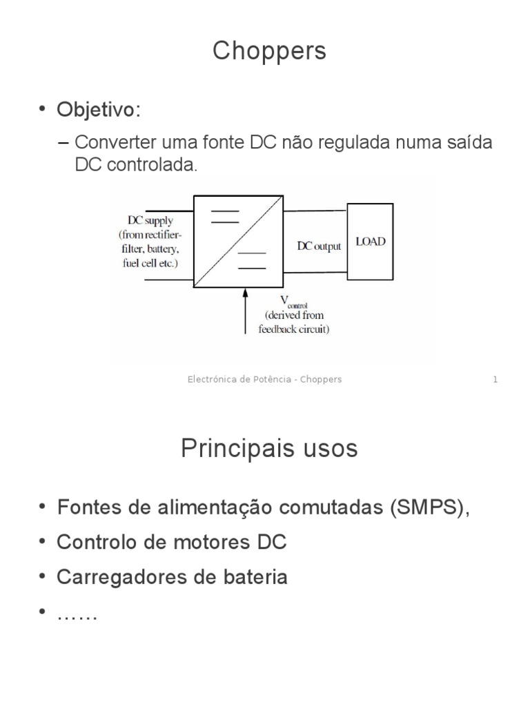 Choppers 2 | PDF | Eletrônica de potência | Rede elétrica