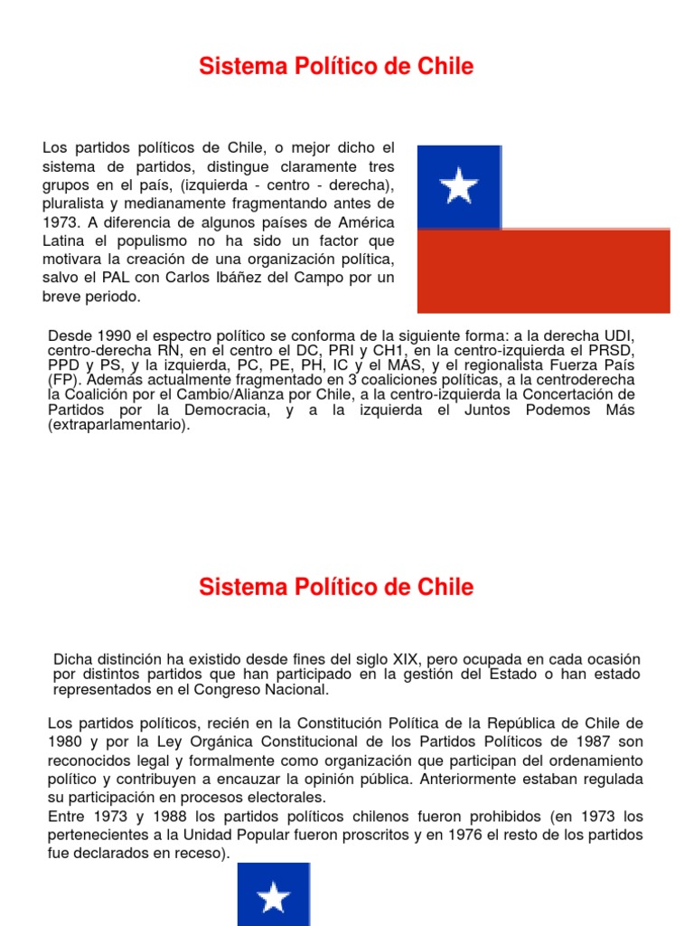 Sistema Político de Chile | PDF | Chile | Organizaciones relacionadas ...