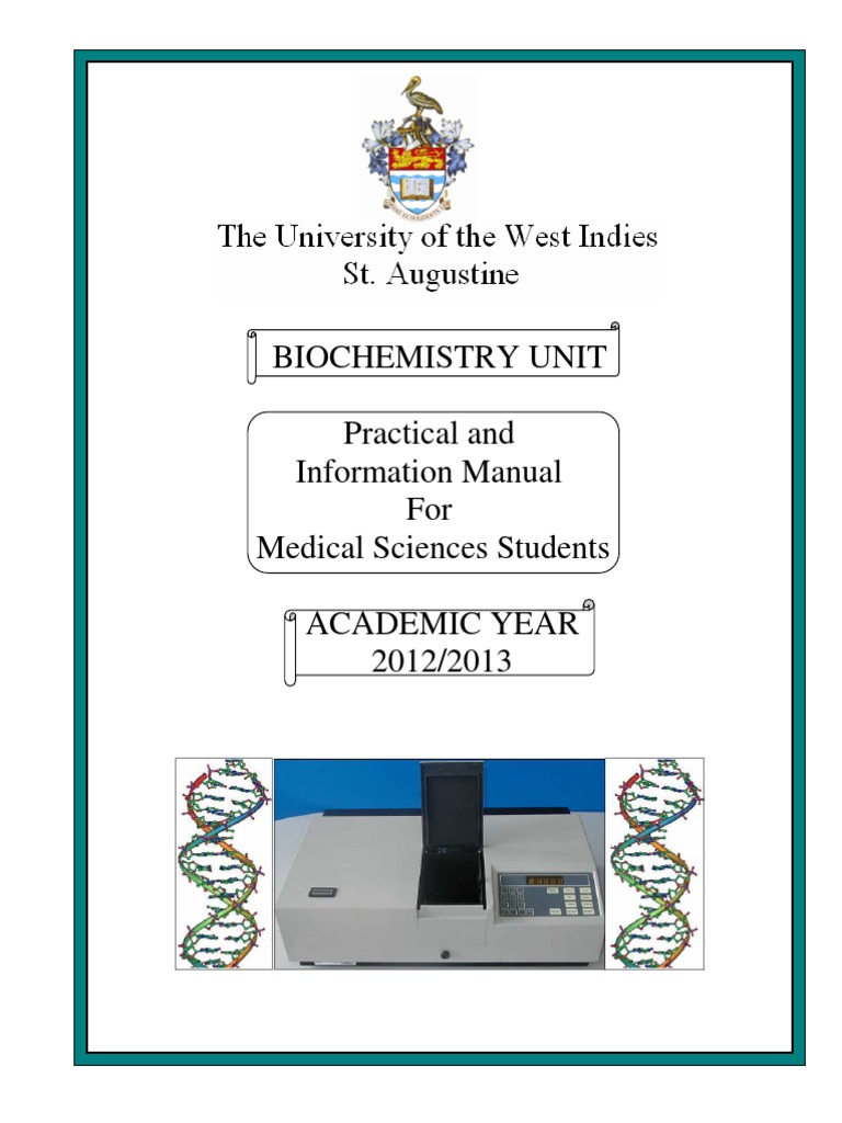 Biochemistry Laboratory Manual-Combined 2012-2013 | PDF | Glucose ...