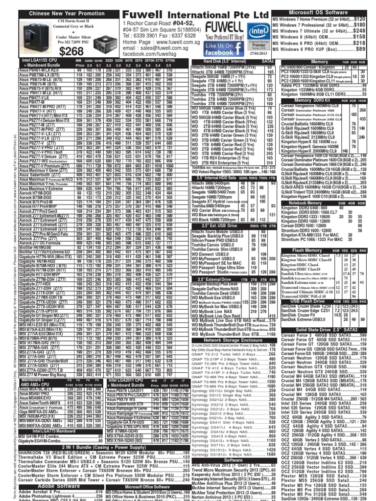 Fuwell Price List | PDF