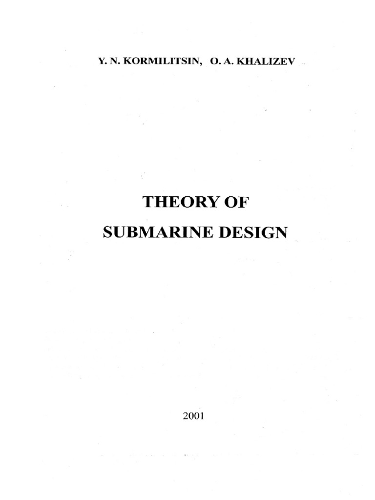 The Theory of Submarine Design | PDF