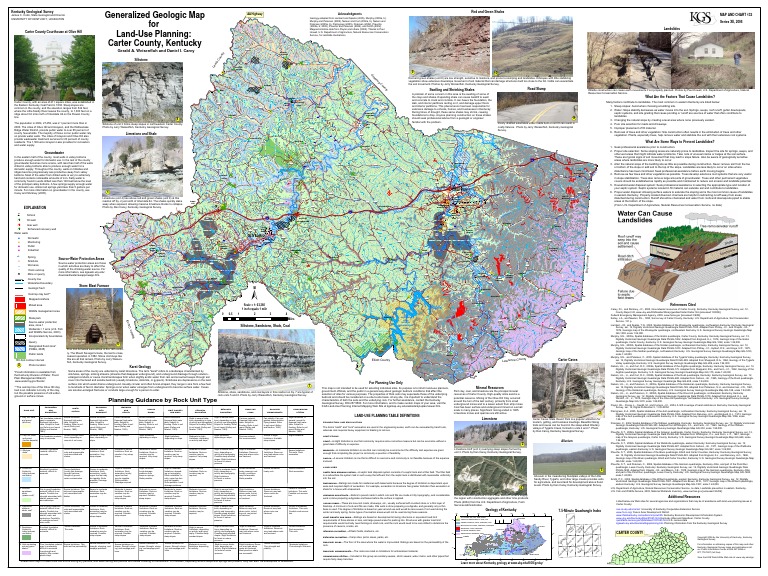 Generalized Geologic Map For Land-Use Planning: Carter County, Kentucky ...