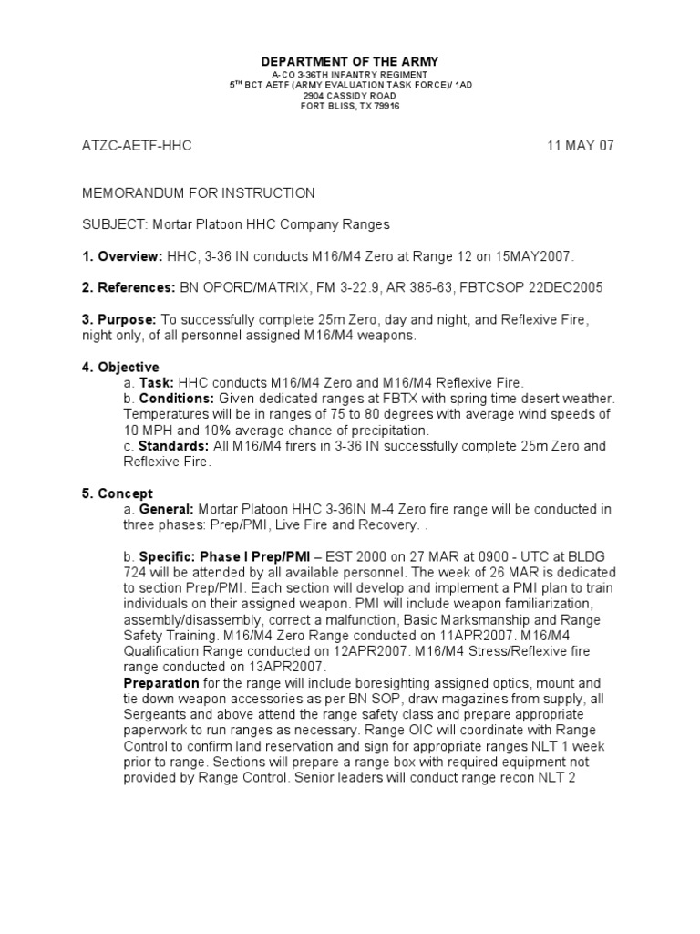 Army Conop Template
