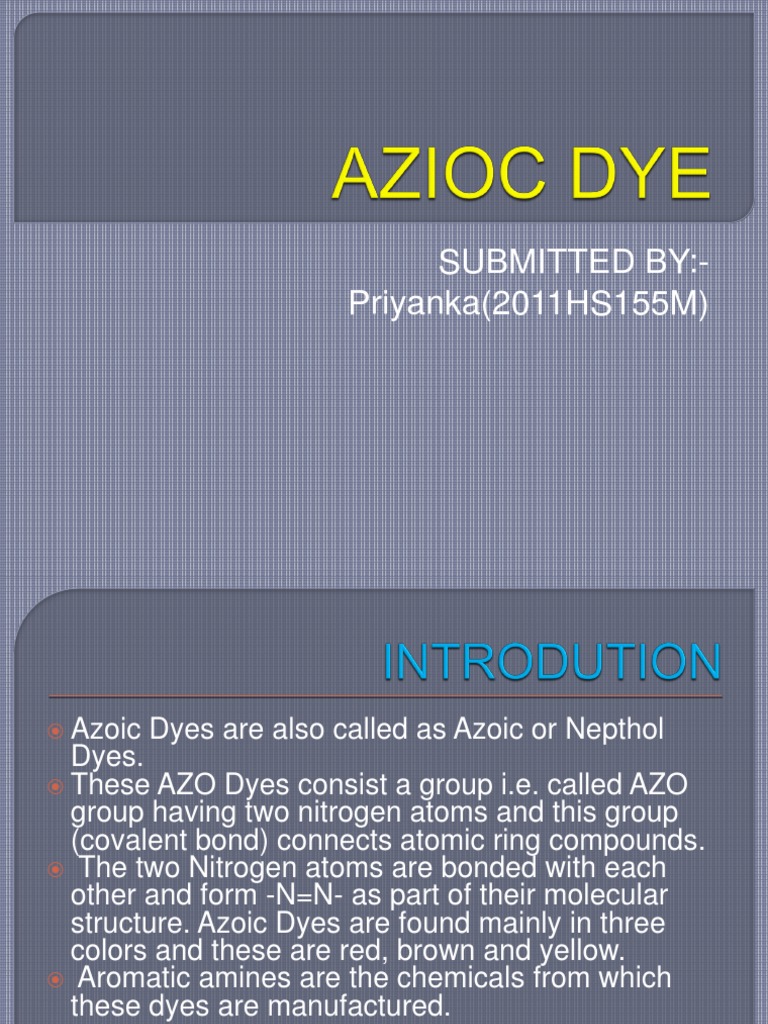 azo dyes | Dye | Organic Chemistry