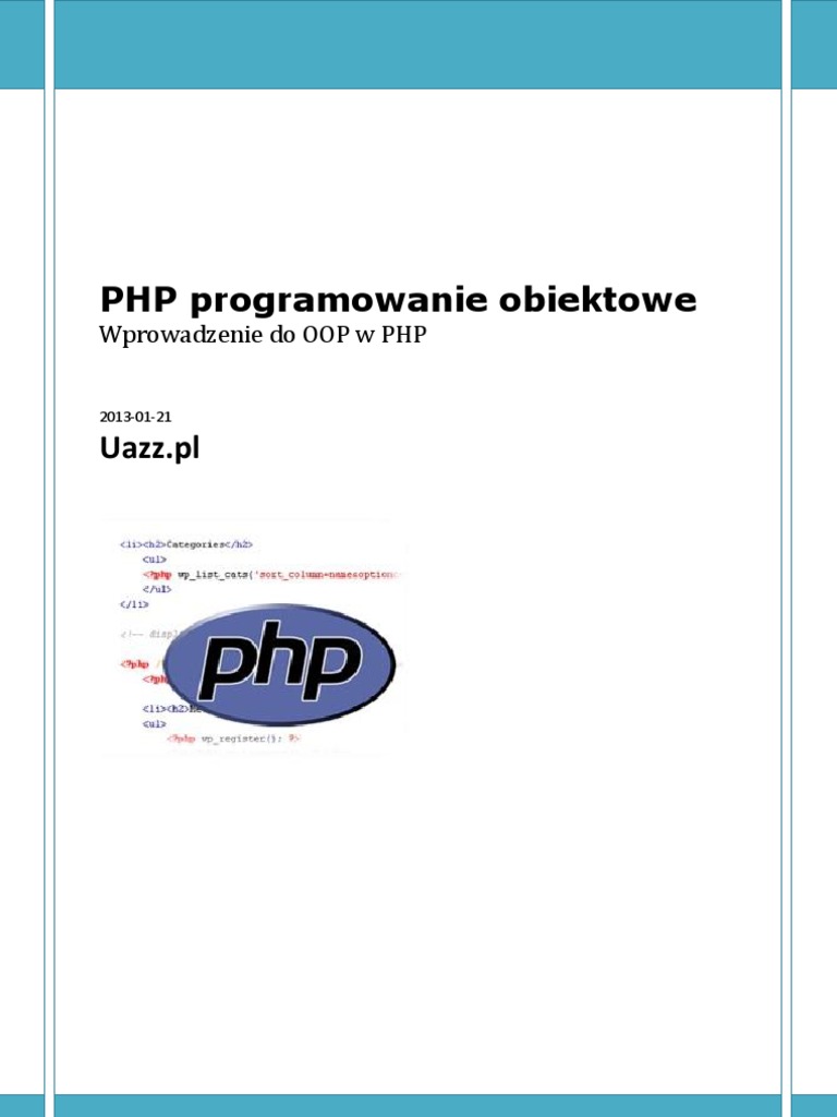 PHP Programowanie Obiektowe | PDF