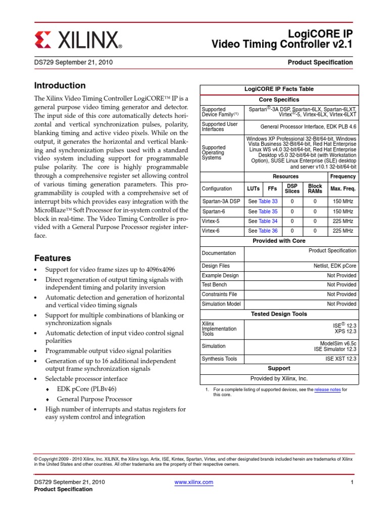 Video Timing Controller | PDF | Video | Input/Output