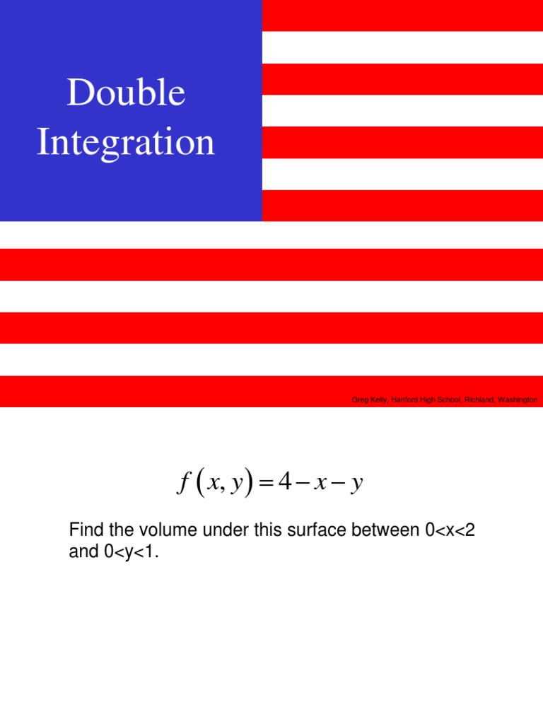 Volume Calculation via Double Integration | PDF