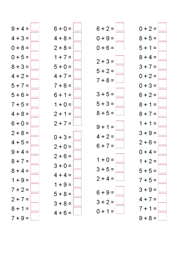 Sabiranje I Opduzimanje Brojeva Do Deset-10 | PDF