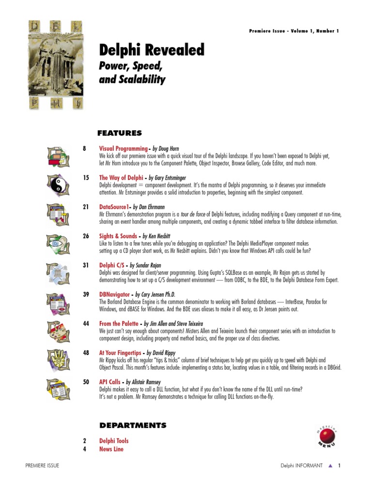 Delphi Informant 05 95 | PDF | Button (Computing) | Databases