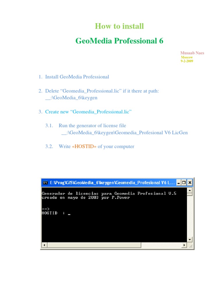 Install GeoMedia 6 | PDF