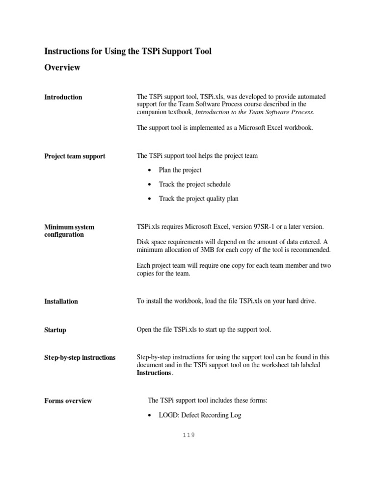 TSP Tool Instructions | PDF | Microsoft Excel | System Software