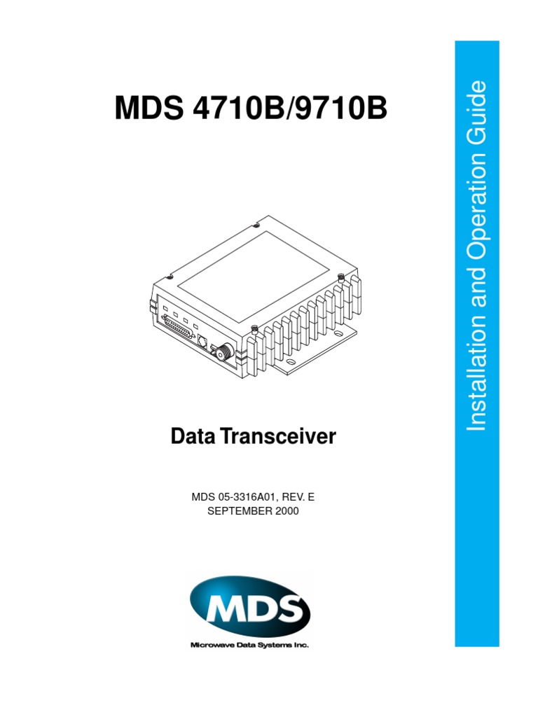 MDS 4710 Manual | PDF | Electrical Connector | Radio