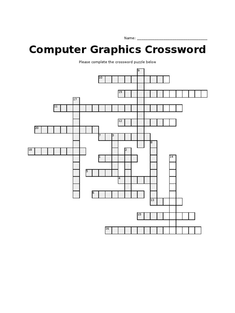 Computer Crossword | Download Free PDF | Computer Graphics | Graphics