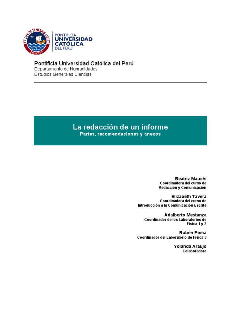 La Redacción de Un Informe | PDF