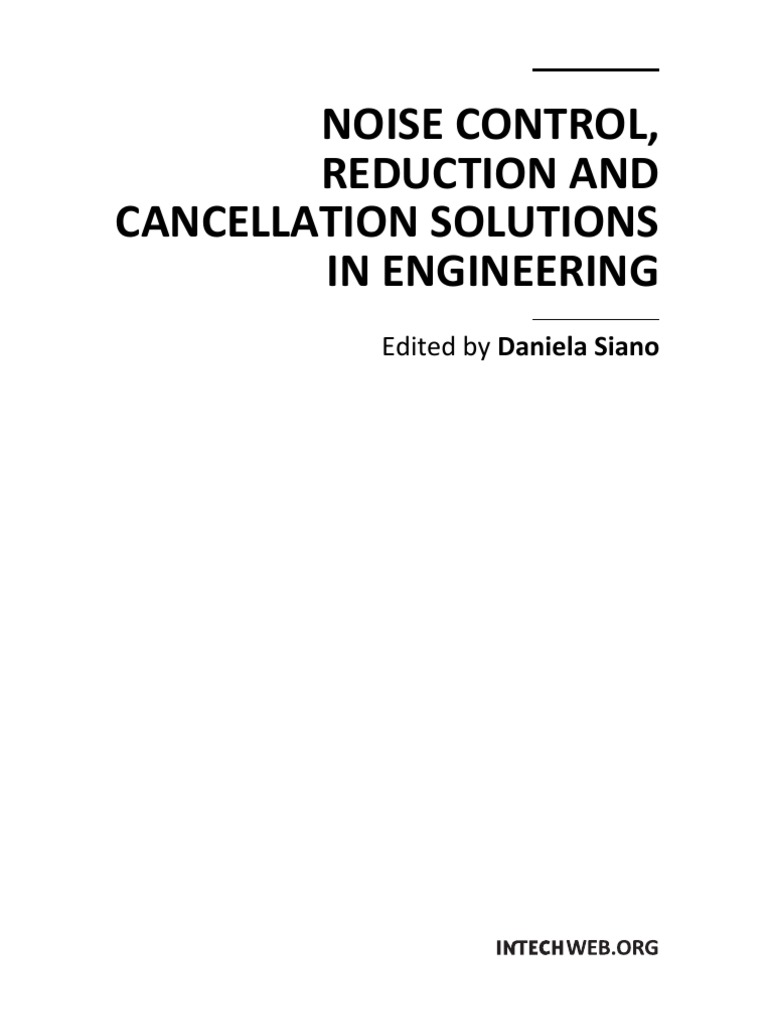 Noise Control Reduction and Cancellation Solutions in Engineering | PDF ...