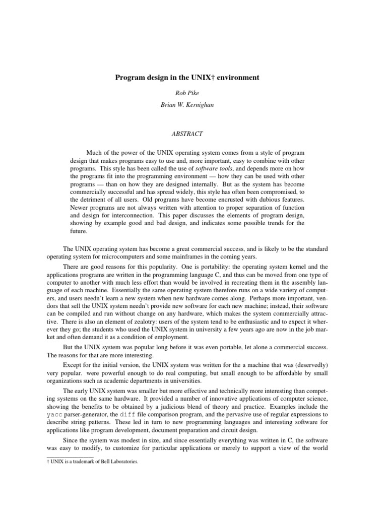 Evaluating UNIX Program Design: Cat | PDF | Unix | Computer Terminal