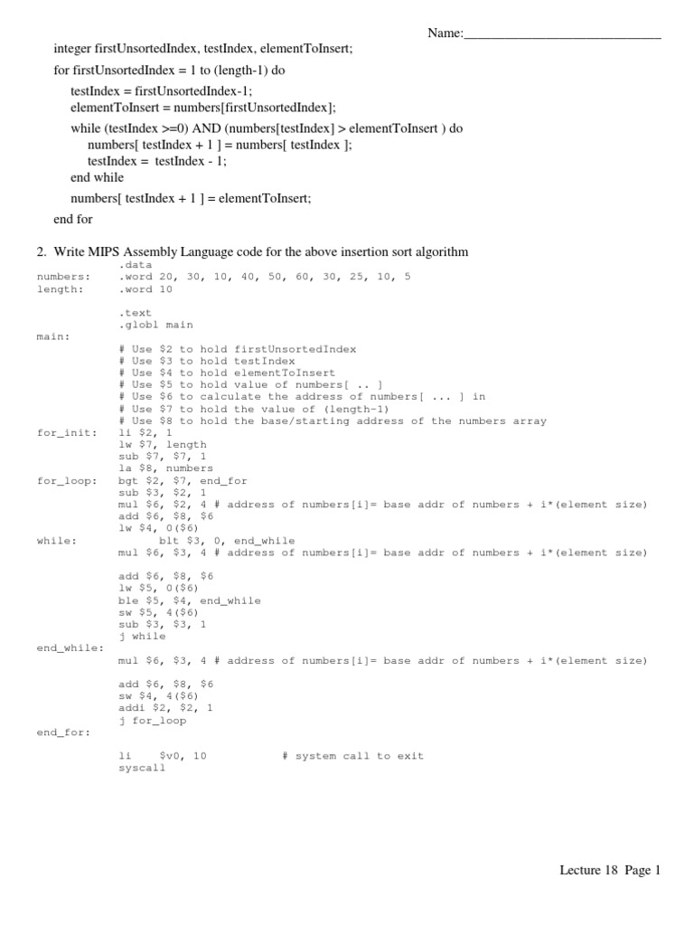 Assembly Language | PDF