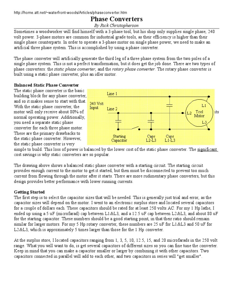 Phase Converters | PDF | Switch | Capacitor