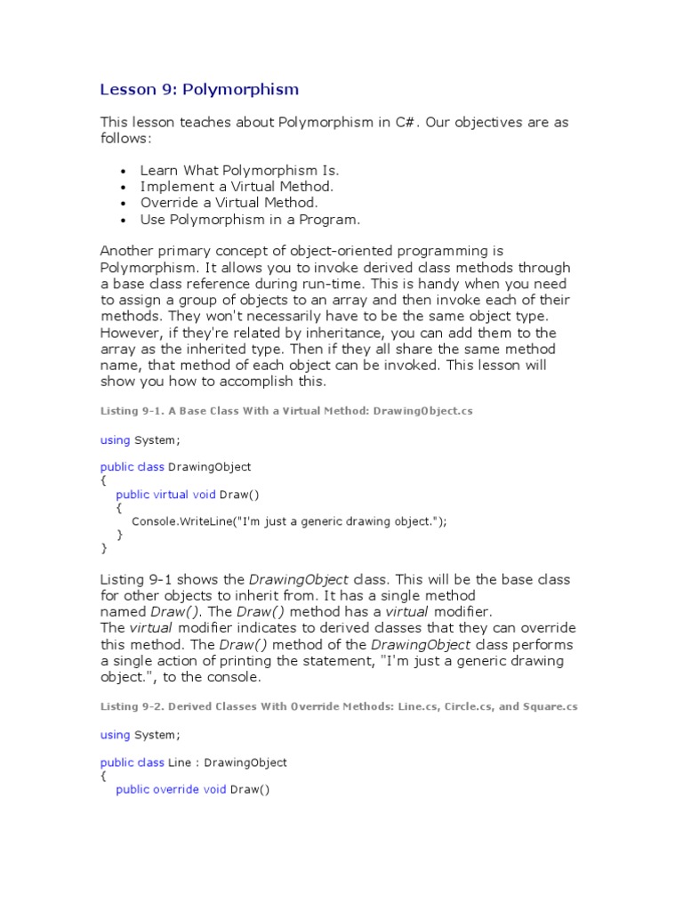Lec 9 Pdf Inheritance Object Oriented Programming Method 6877