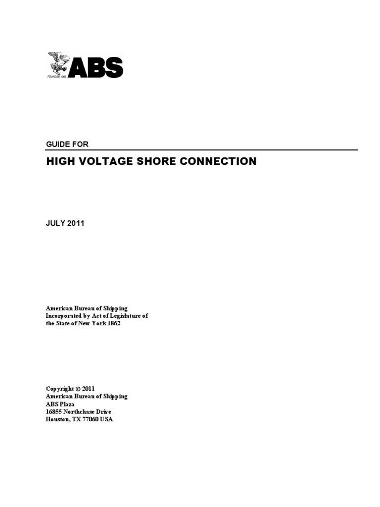 HV Shore Connection Guide | PDF | Ac Power Plugs And Sockets | Transformer