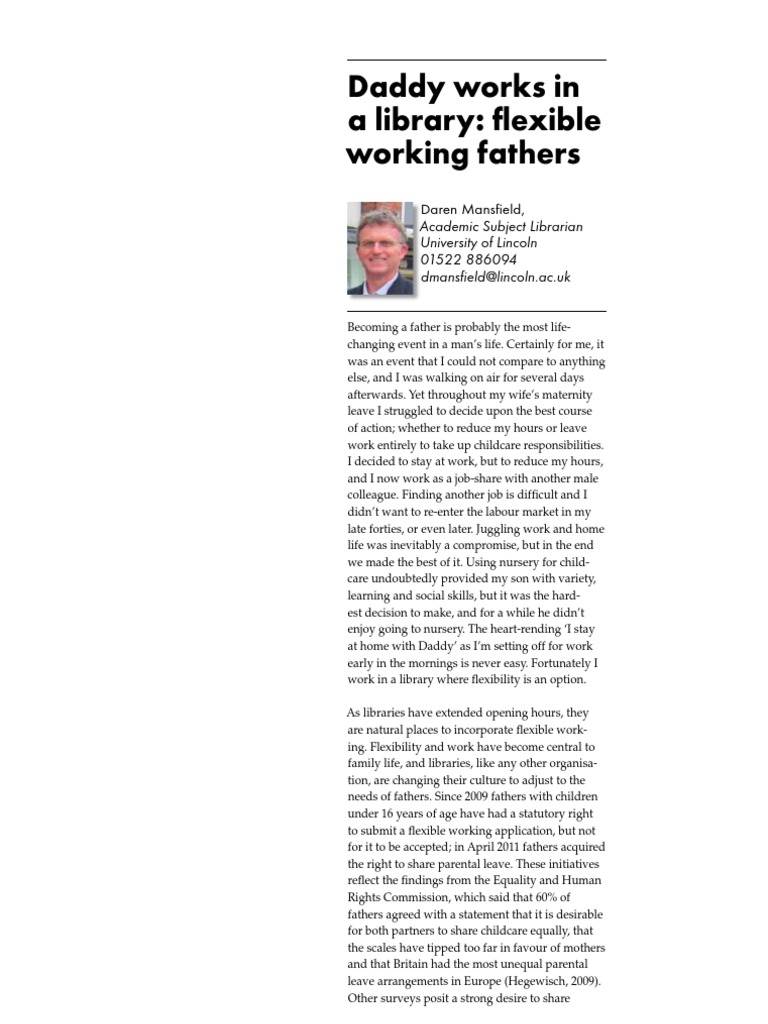 Flexible Working for Library Fathers | PDF | Father | Parental Leave
