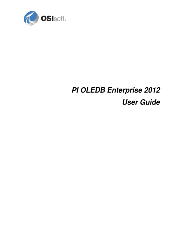 PI OLEDB Enterprise 2012 User Guide | PDF | Microsoft Sql Server | Sql