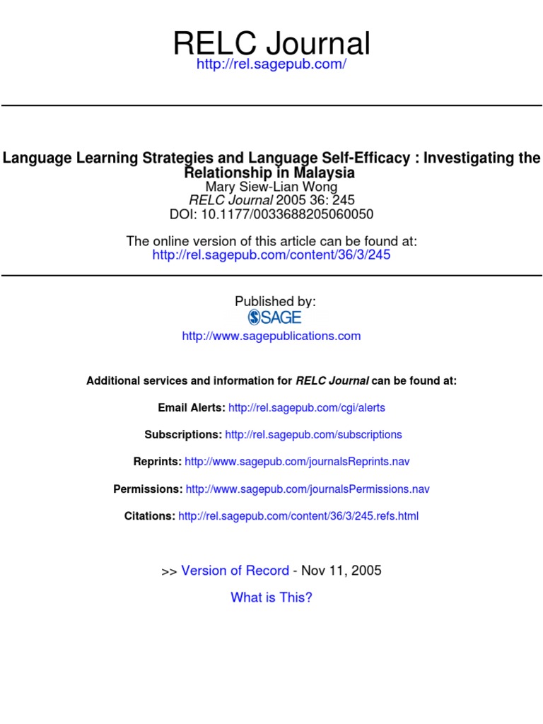 Language Learning Strategies Pdf Affect Psychology Metacognition
