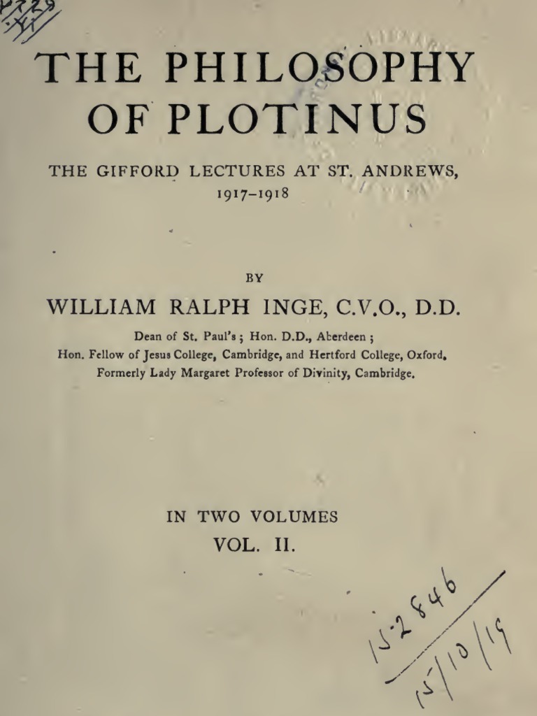 William R Inge The Philosophy of Plotinus 2 | PDF | Neoplatonism ...