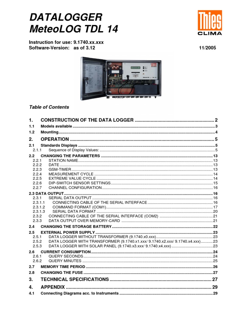 9.1740.xx - XXX TDL14 V3.12 Eng | PDF | Power Supply | Battery ...
