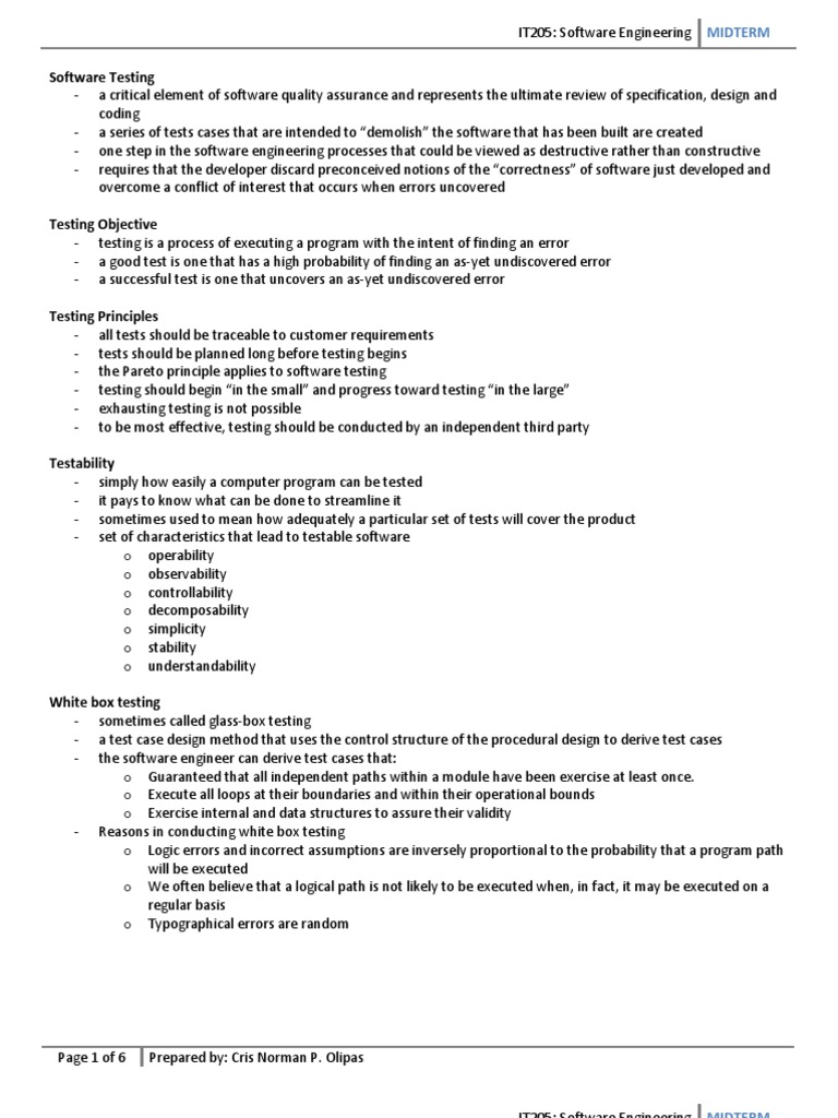 Software Engineering Midterm Lec 3 | Download Free PDF | Parameter (Computer Programming ...