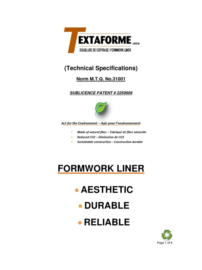 Technical Specifications | PDF | Adhesive | Concrete