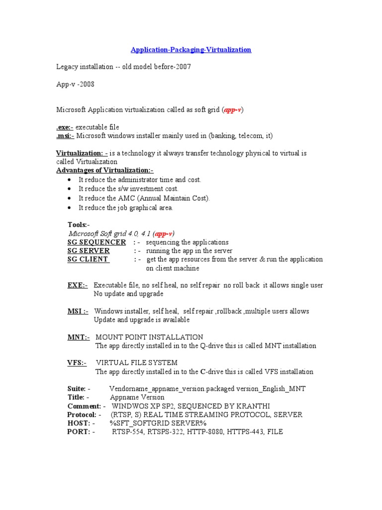 Application-Packaging-Virtualization: App-V | Download Free PDF ...