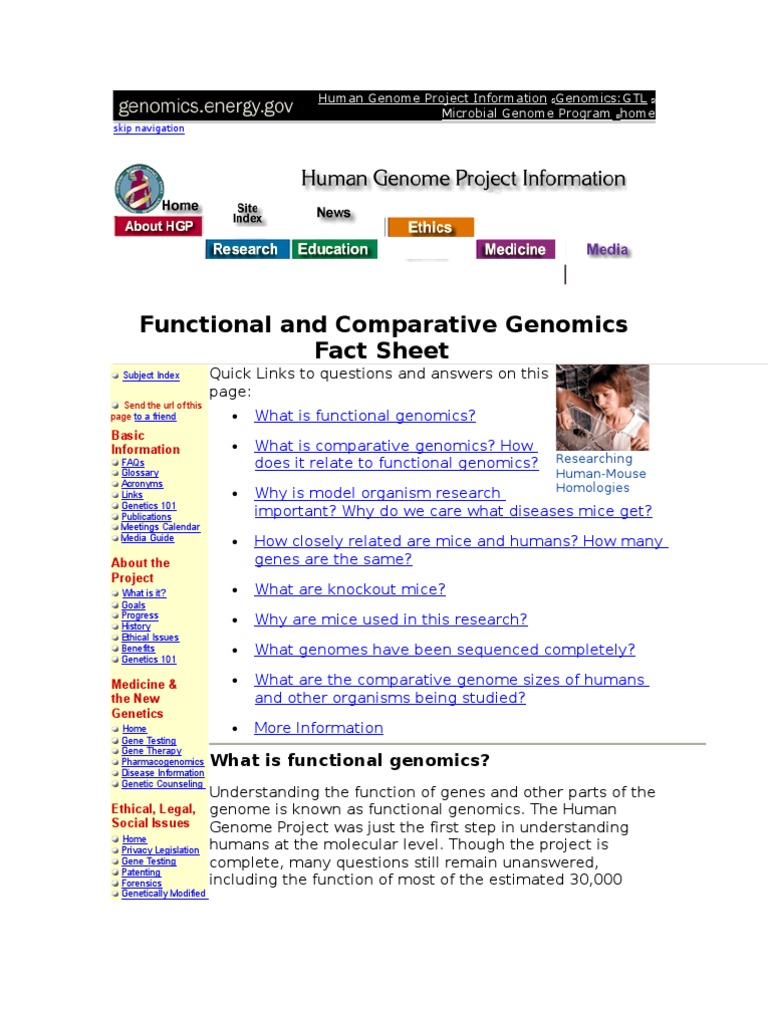 Comparing Genomes | PDF | Genome | Whole Genome Sequencing