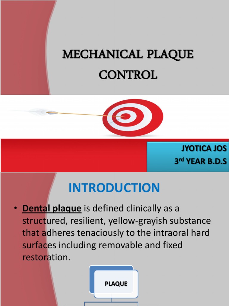 Mechanical and Chemical Plaque Control | PDF | Toothbrush | Periodontology