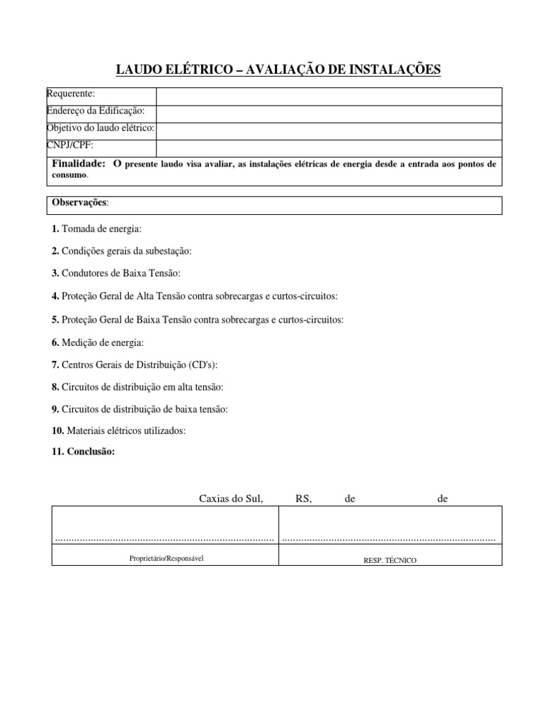 18.laudo Eletrico | PDF