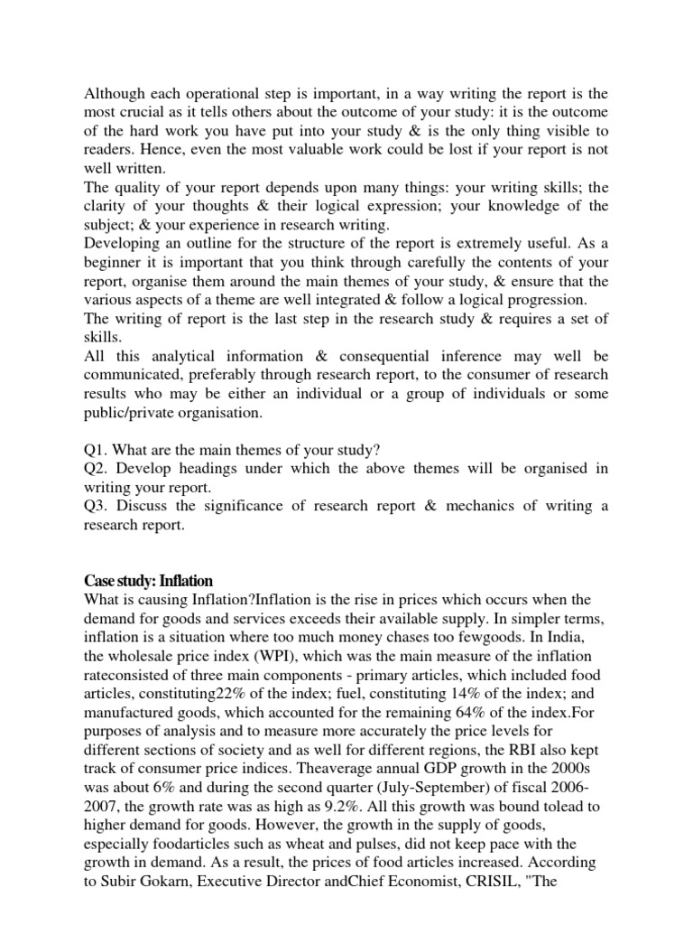 Case Study: Inflation | PDF | Reserve Bank Of India | Inflation