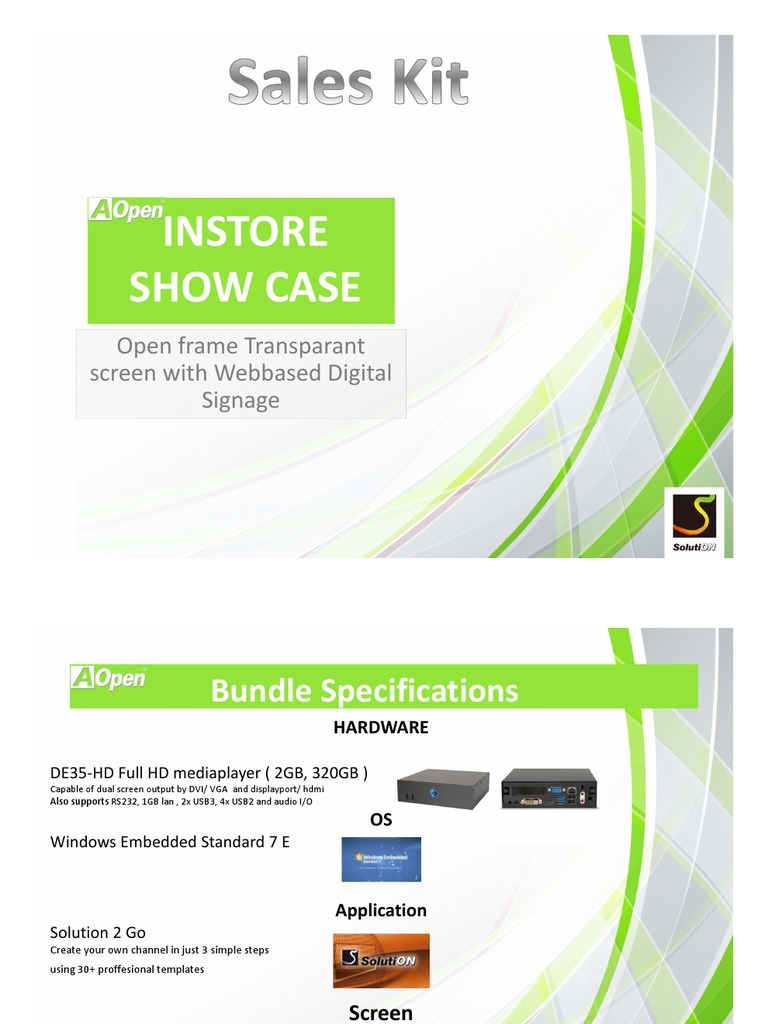 Transparent Digital Signage Display | PDF | Hdmi | Manufactured Goods