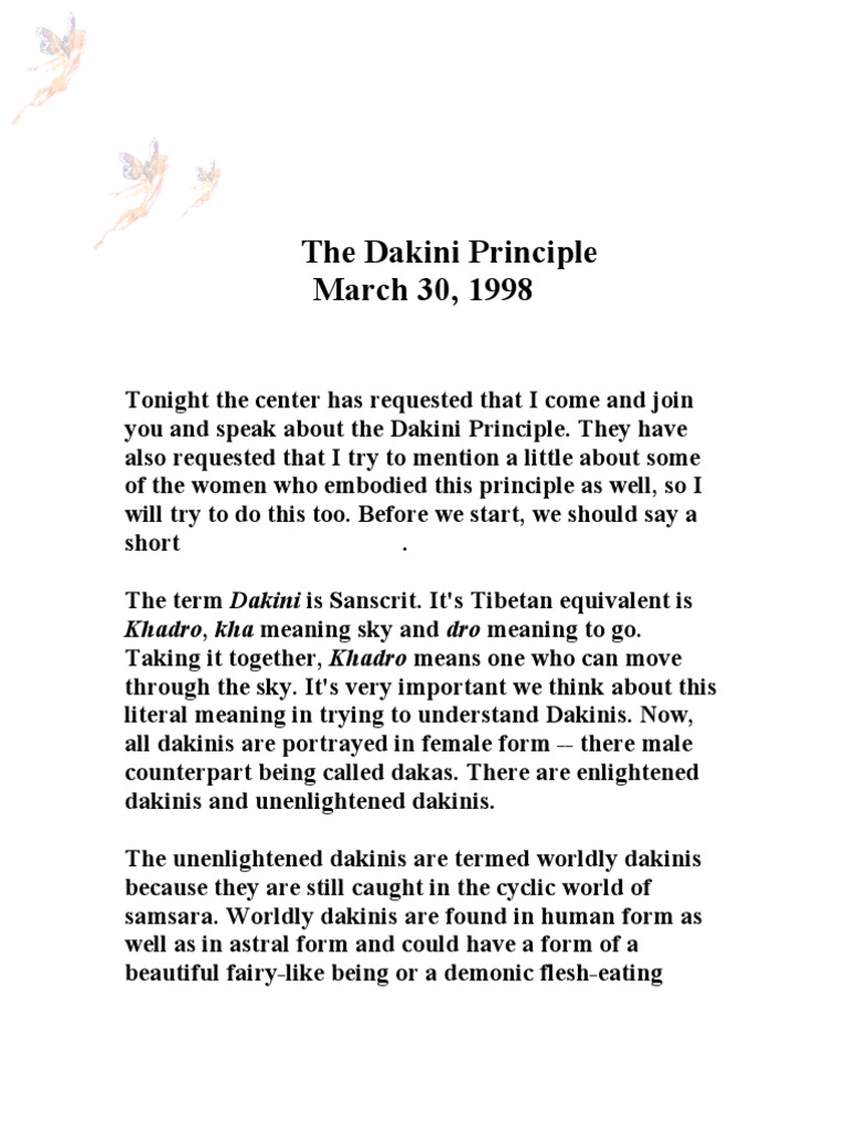 The Wisdom Dakini Principle: Understanding the Symbolism and Role of ...