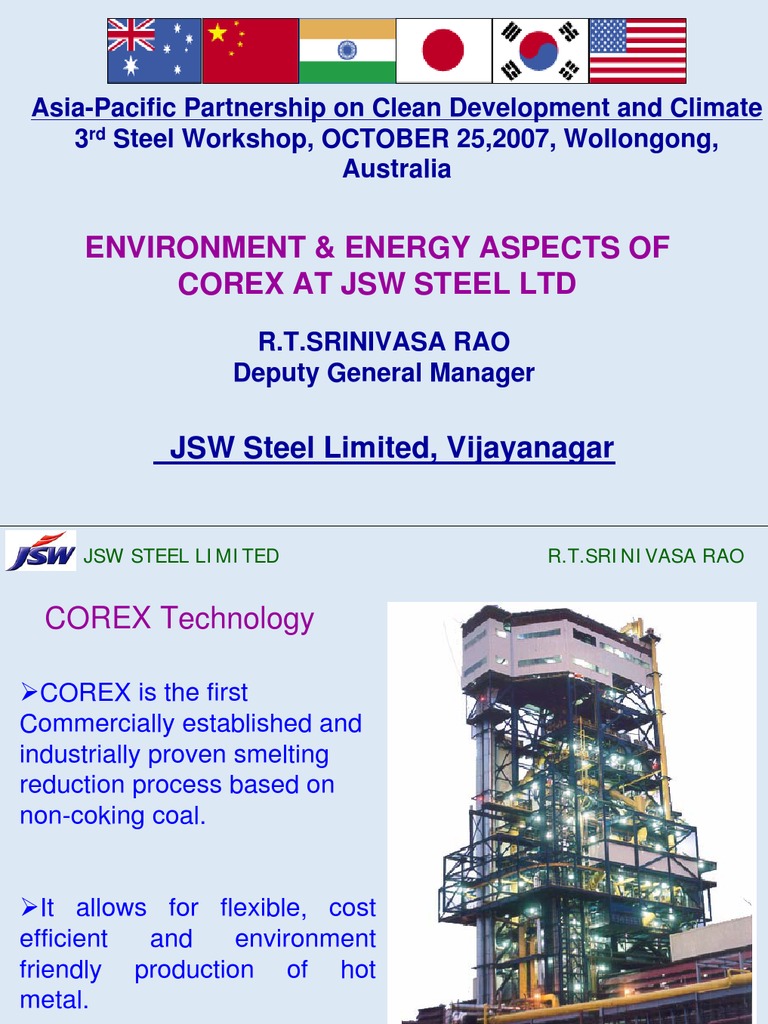Environment & Energy Aspects of Corex at JSW Steel LTD | PDF | Coke ...