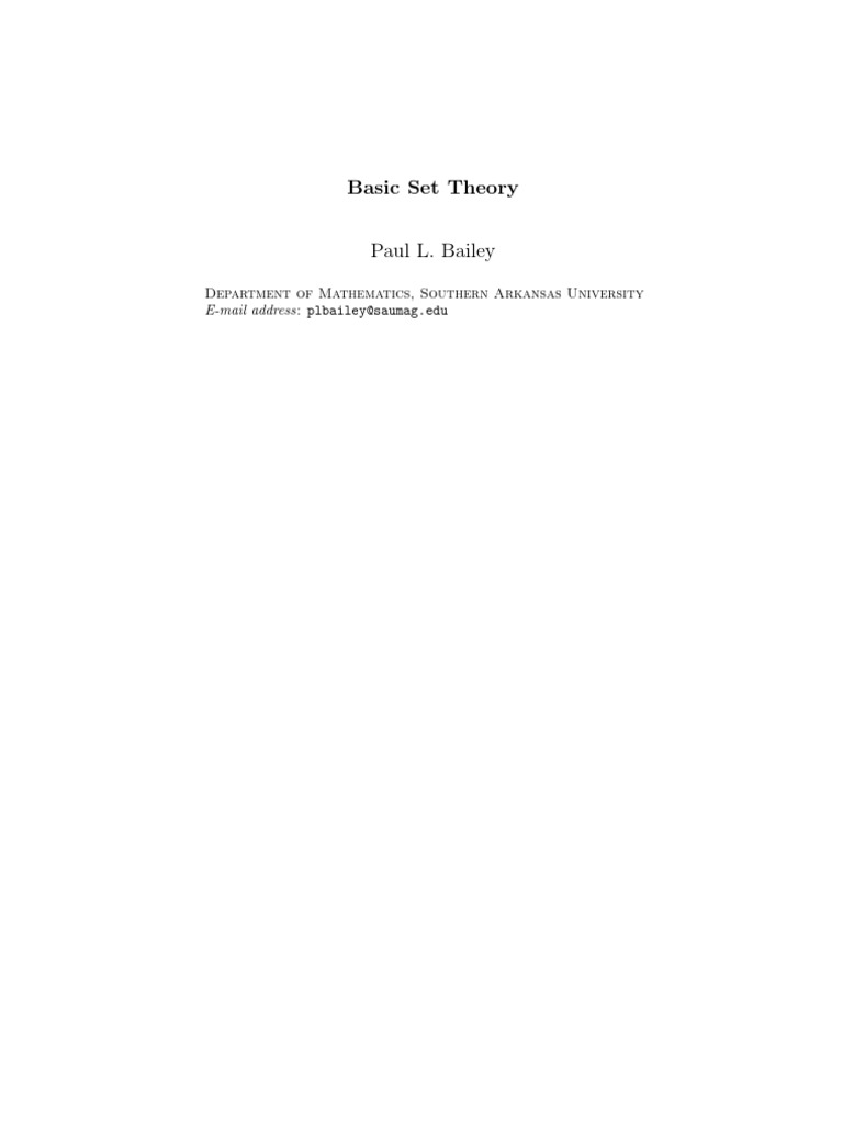 Basic Set Theory | PDF | Integer | Function (Mathematics)