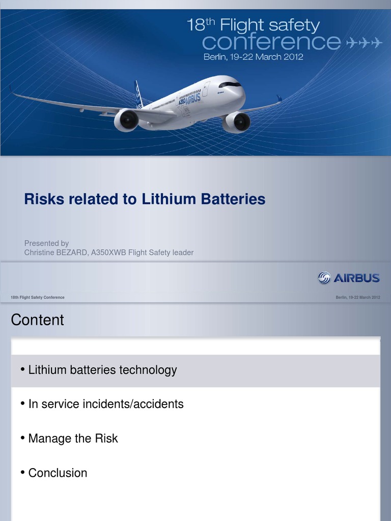 Risks Related To Lithium Batteries | PDF | Rechargeable Battery ...
