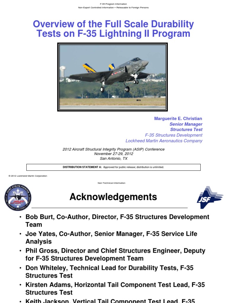 f-35 Durability Testing | PDF | Lockheed Martin F 35 Lightning Ii ...