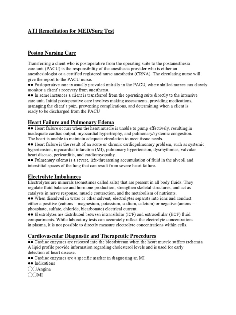 MED ATI remediation | Heart Failure