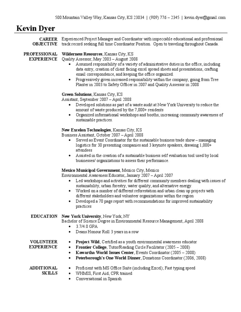 Quality Assessor Resume Sample | PDF | Sustainable Business ...