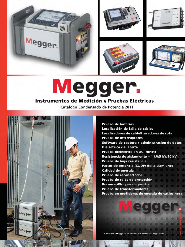 Megger Catalogo | PDF | Transformador | Batería (electricidad)