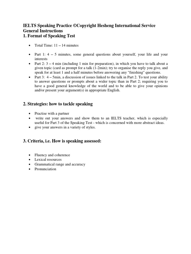 IELTS Speaking Questions and Sample Answers | PDF | International ...