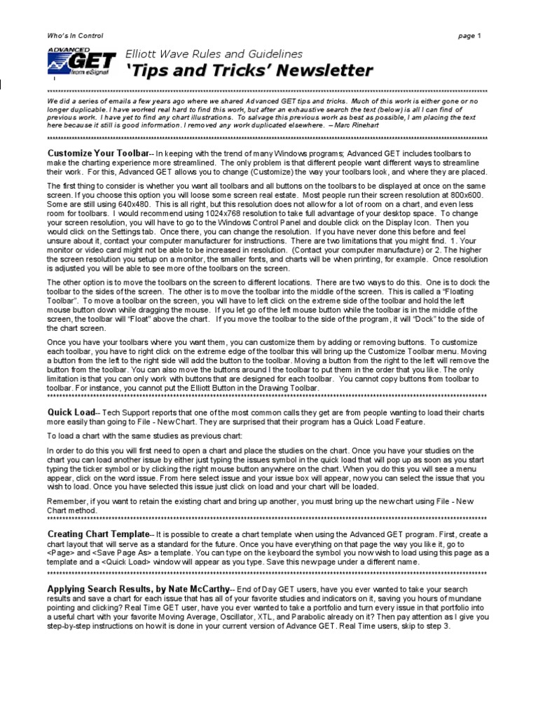 Advanced Get - Tips & Tricks | PDF | Computer Monitor | Market Trend