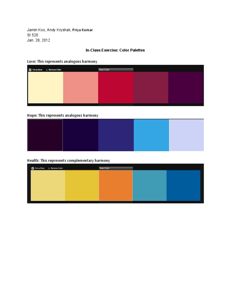 Kuler Color Palette | PDF