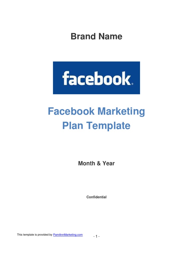 Facebook Marketing Plan Template | PDF | Facebook | Advertising